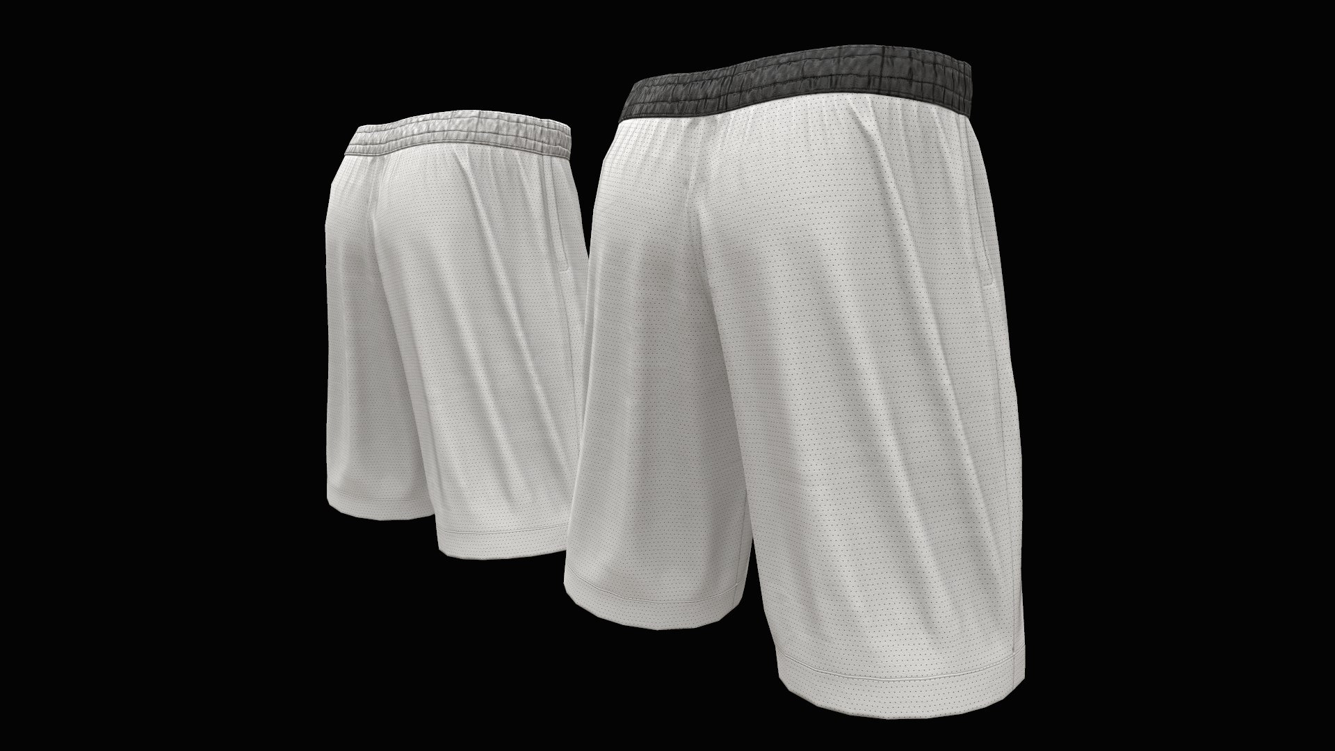3D Shorts White - TurboSquid 1643387