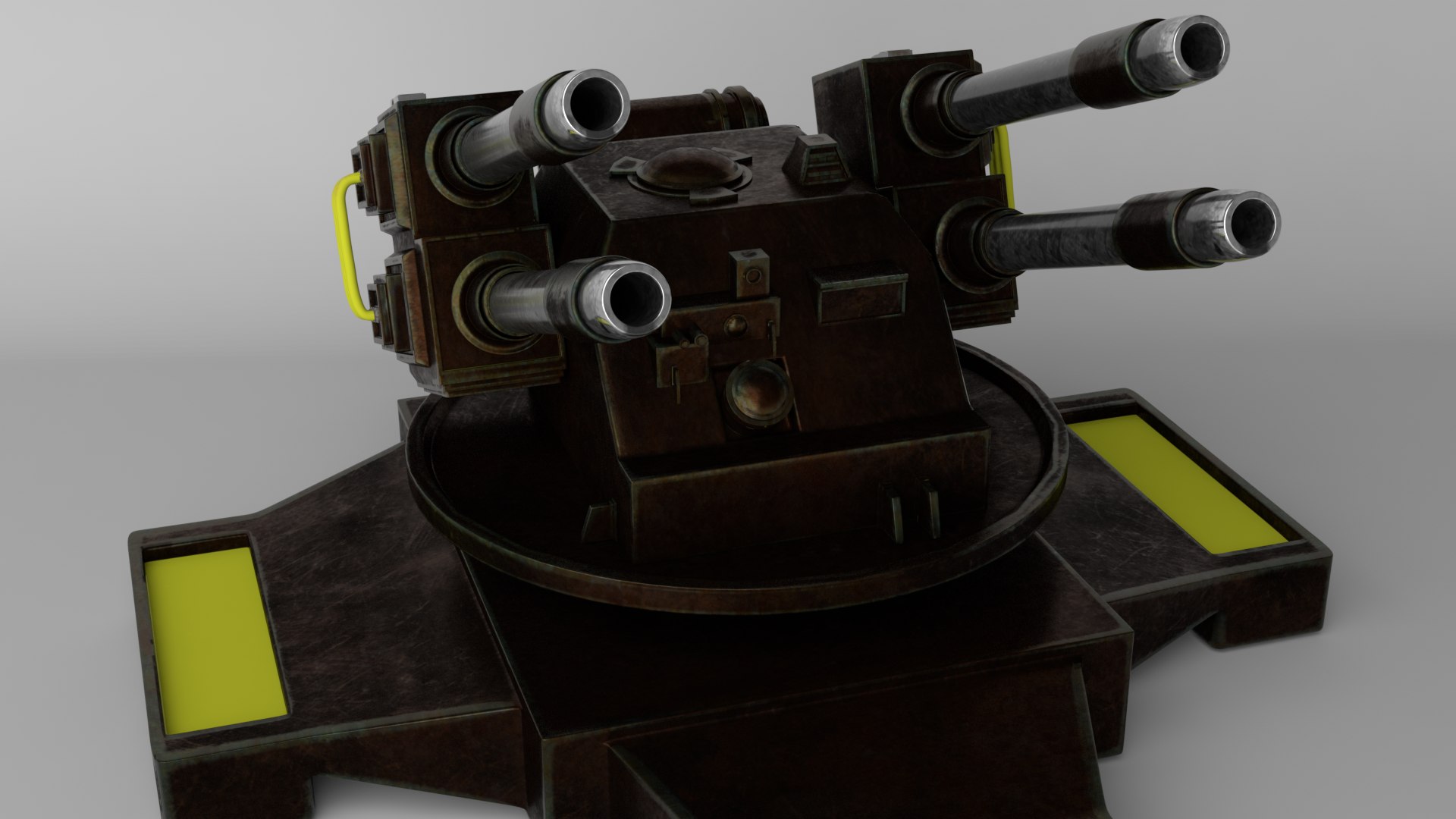 3D Model Turret Military Unreal - TurboSquid 1381216