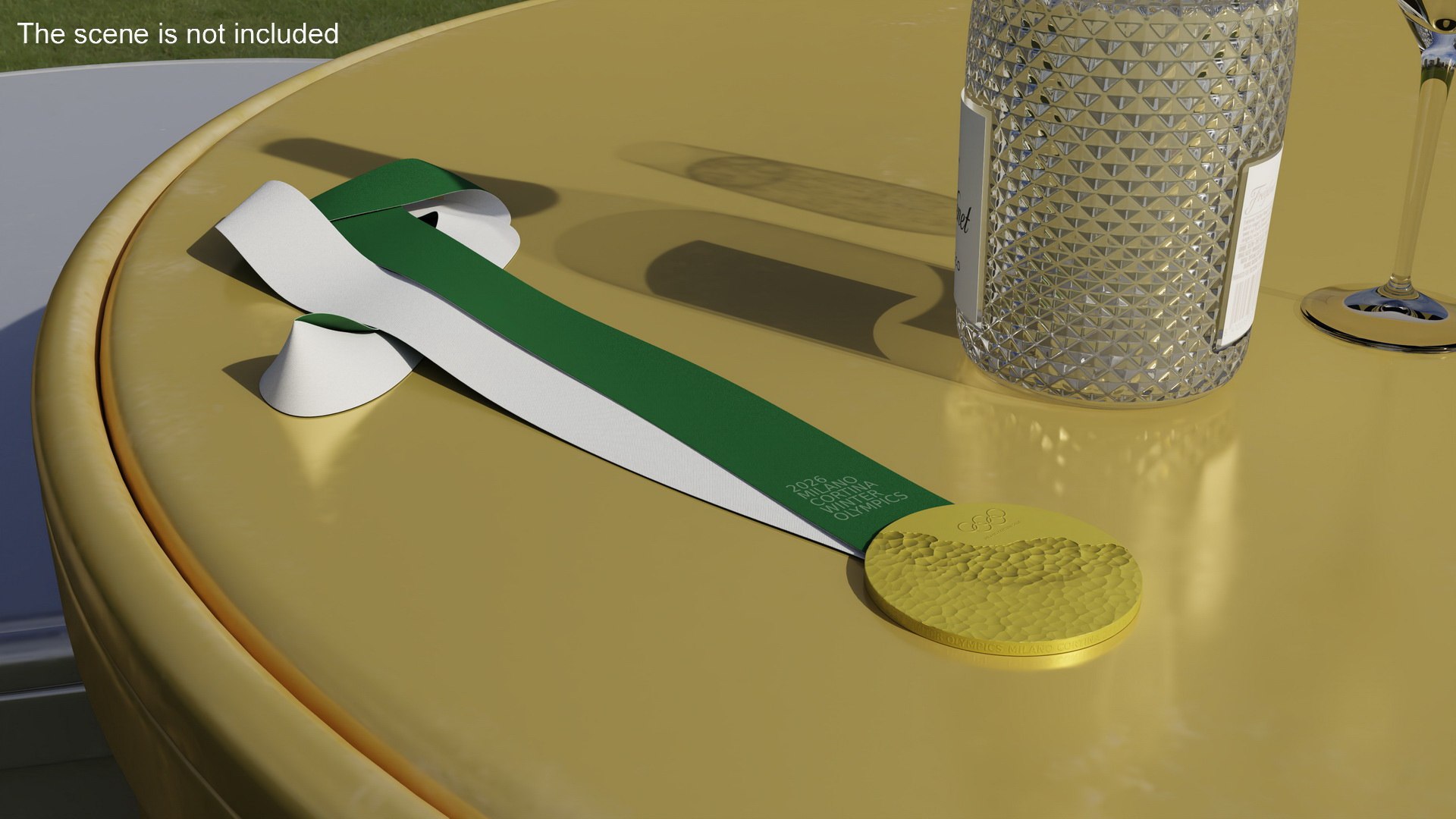 Olympic Games 2026 Gold Medal Folded Ribbon 3D Model - TurboSquid 2413881