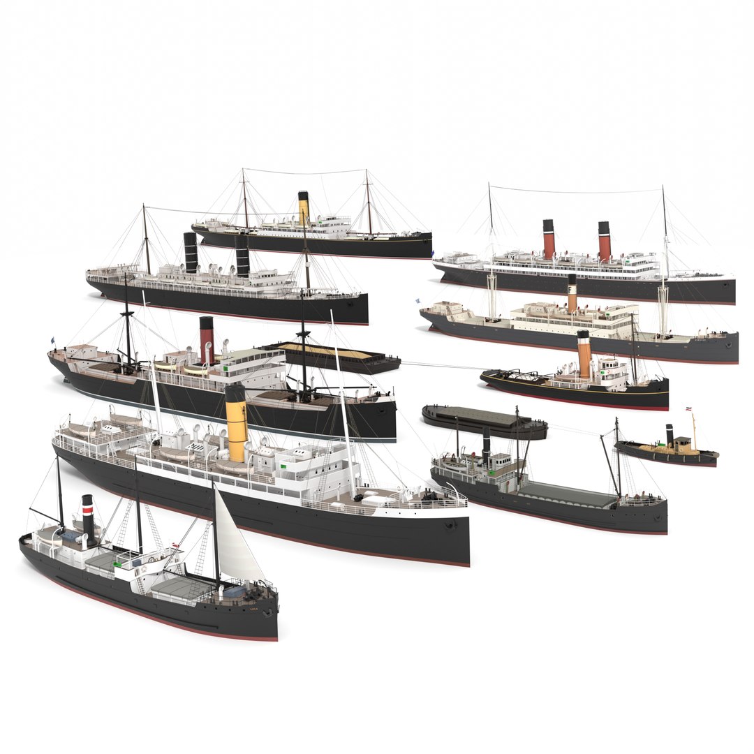 Steam Ship Collection 3D - TurboSquid 2359676