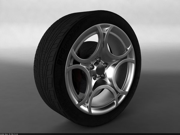 modelo 3d Alfa Romeo MiTo Wheel + V-Ray Studio gratis - TurboSquid 418544