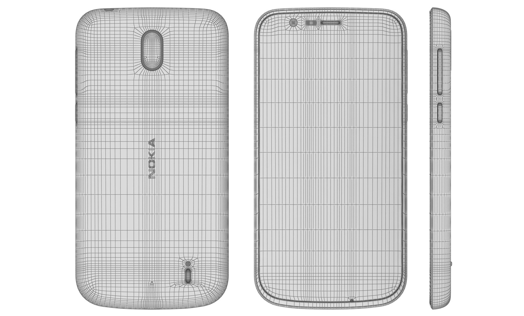 Nokia 1 dark blue 3D model - TurboSquid 1268613