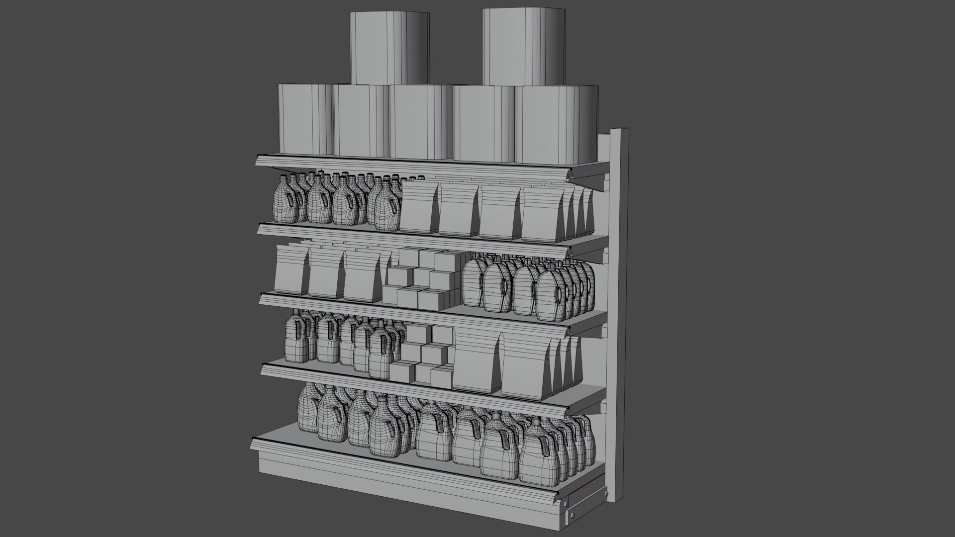 Supermarket Shelf Model - TurboSquid 1980577