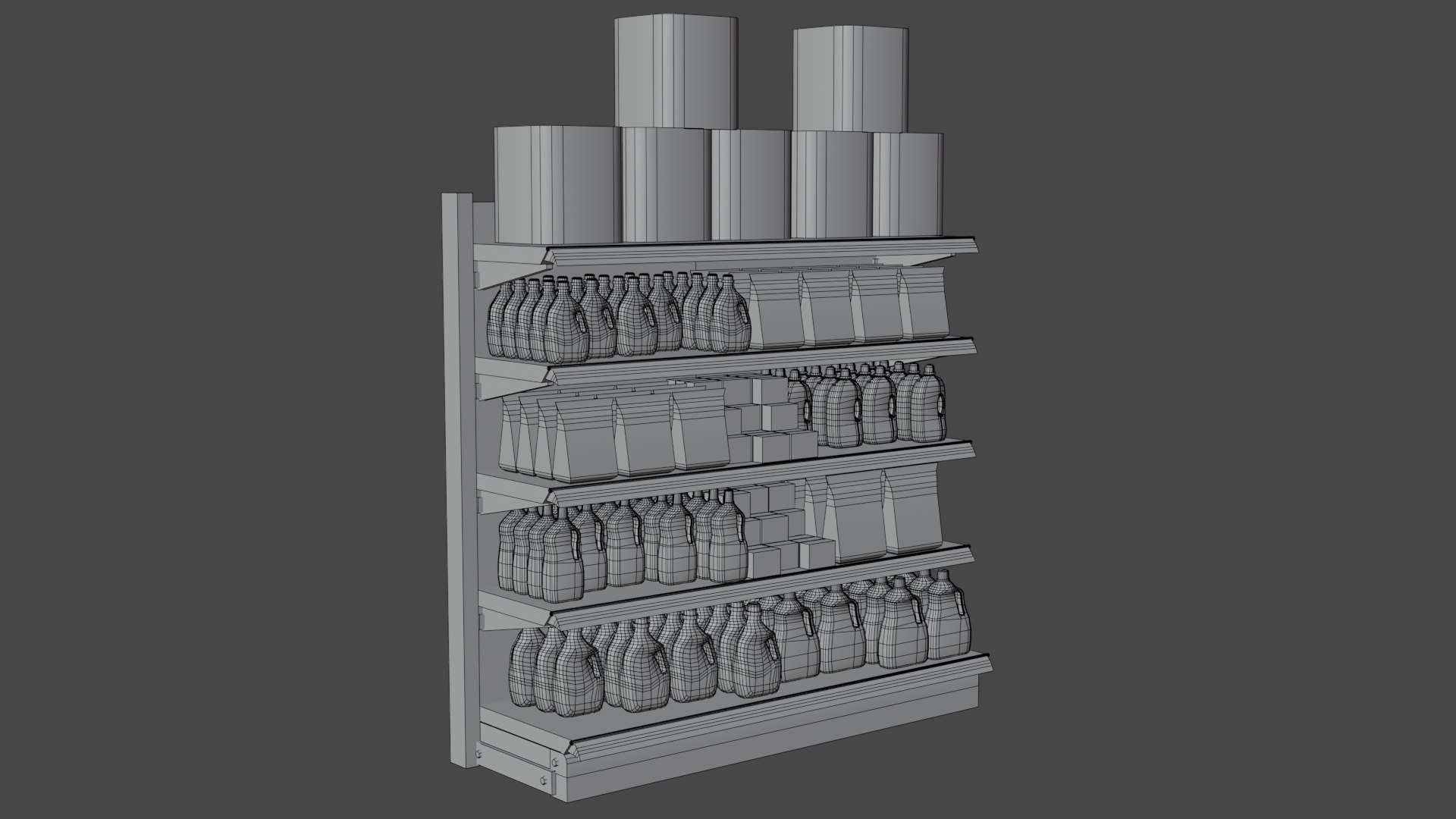 Supermarket Shelf Model - TurboSquid 1980577