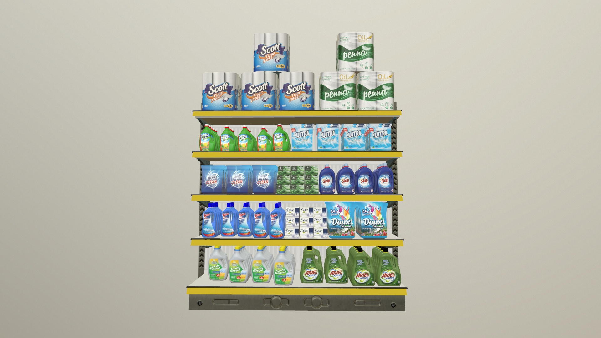 Supermarket Shelf Model - TurboSquid 1980577