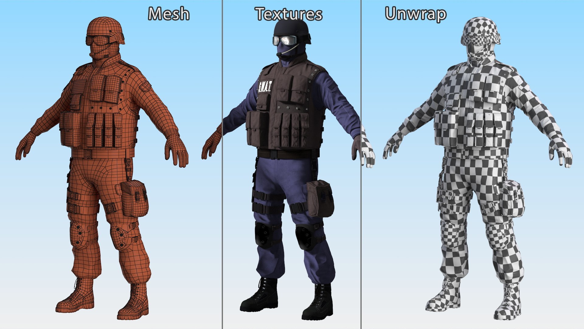 3D Model Swat Officer - TurboSquid 2132427