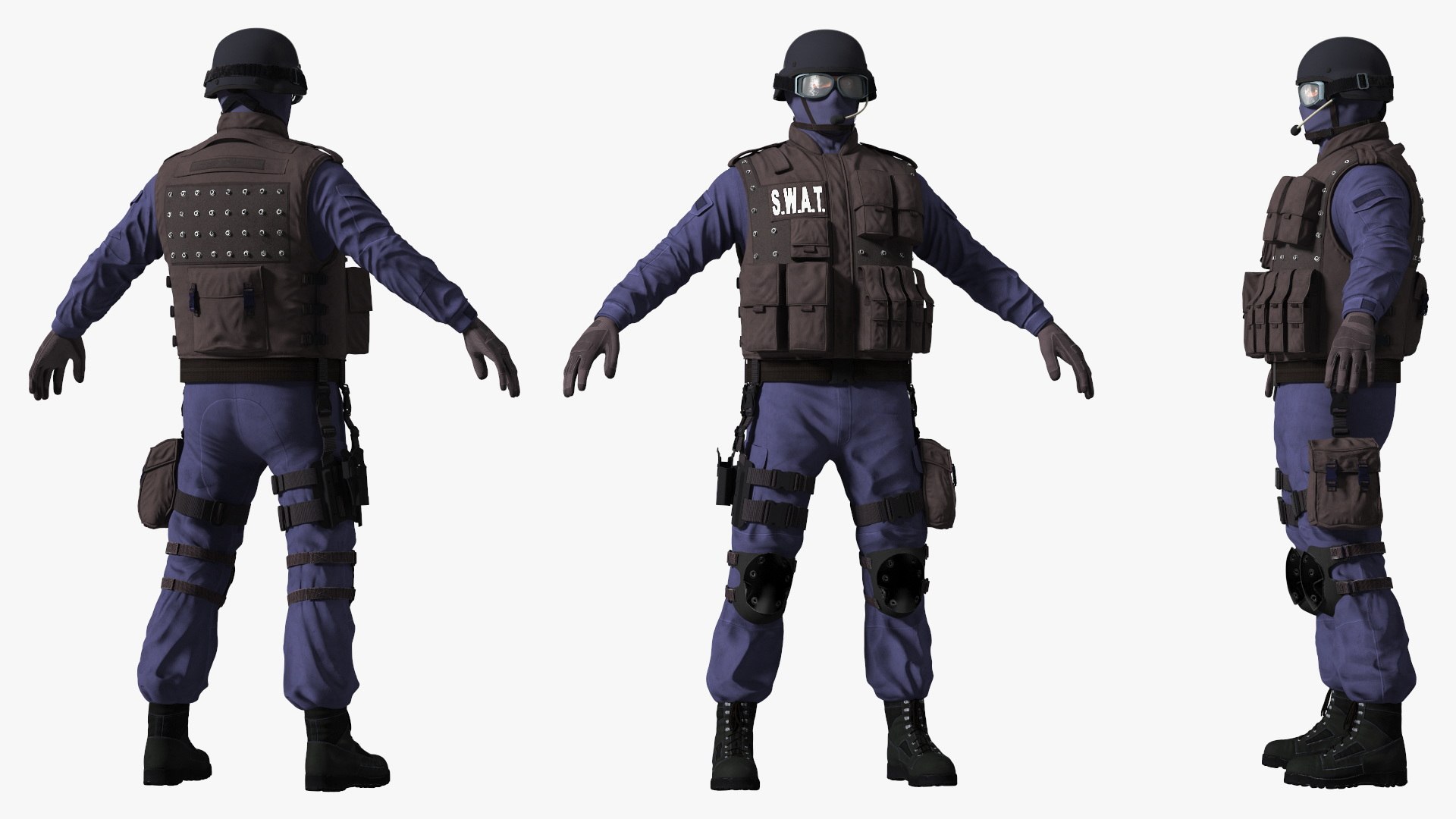 3D Model Swat Officer - TurboSquid 2132427