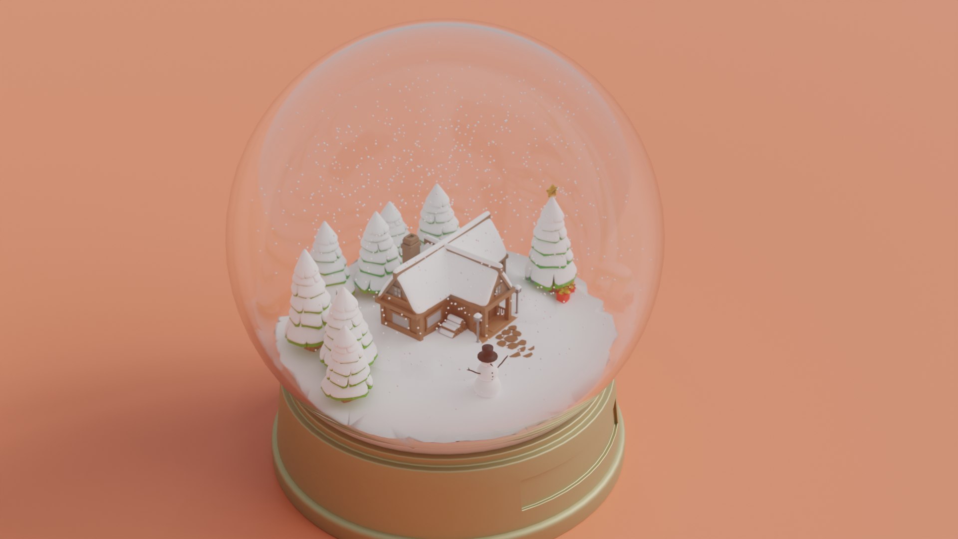 3D Snow Globe Low Poly High Quality 3D Model - TurboSquid 2259144