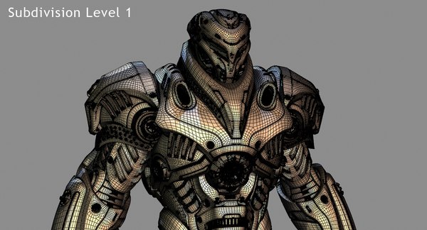 sci fi power armor 3d max