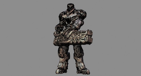 sci fi power armor 3d max
