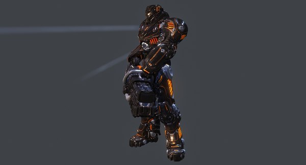 sci fi power armor 3d max