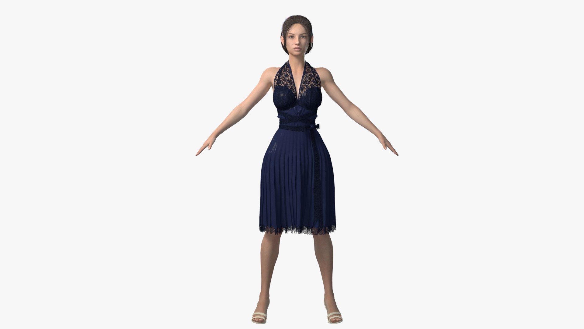 3D Model Woman Dress - TurboSquid 1711307