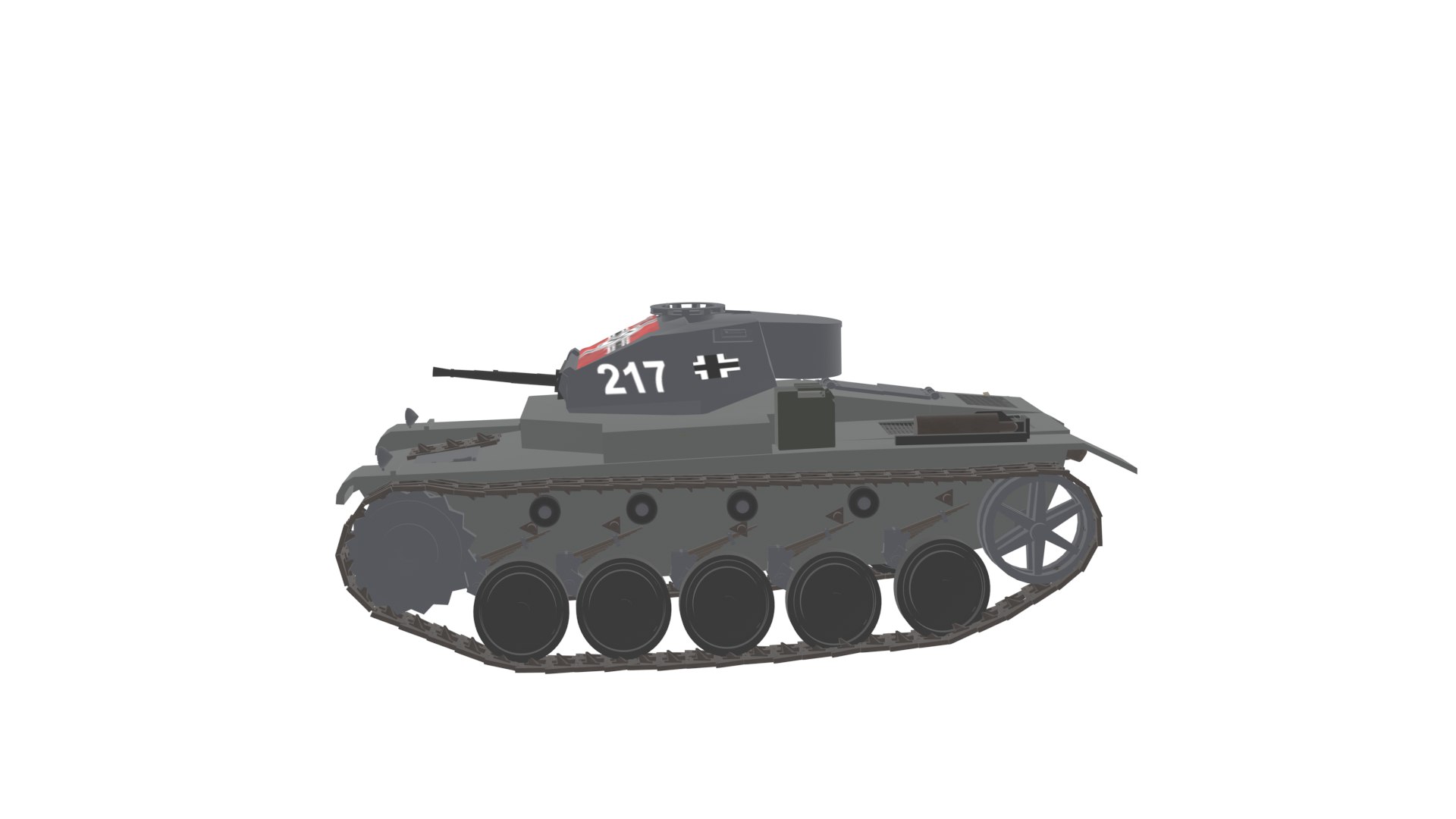 WW2 German Tank Pzkw 2 3D Model - TurboSquid 2437561