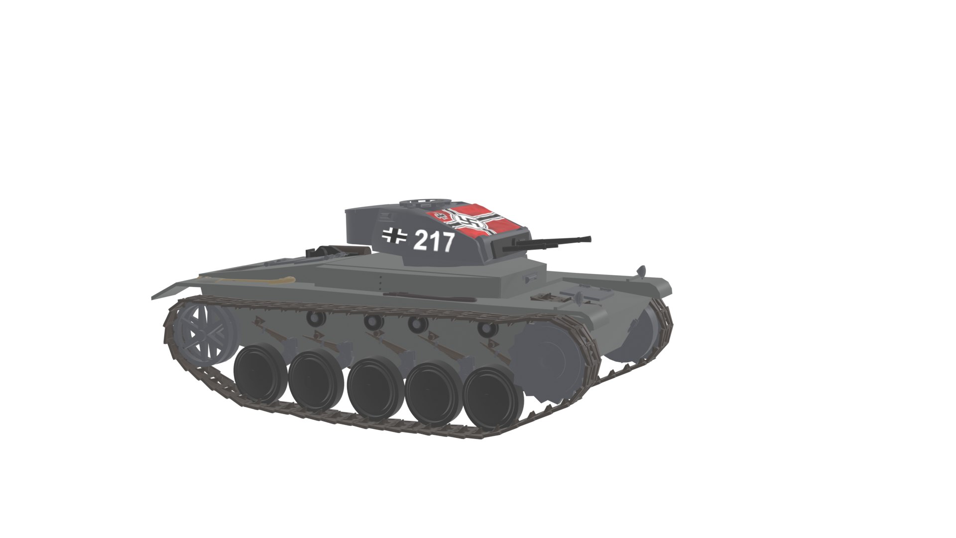 WW2 German Tank Pzkw 2 3D Model - TurboSquid 2437561