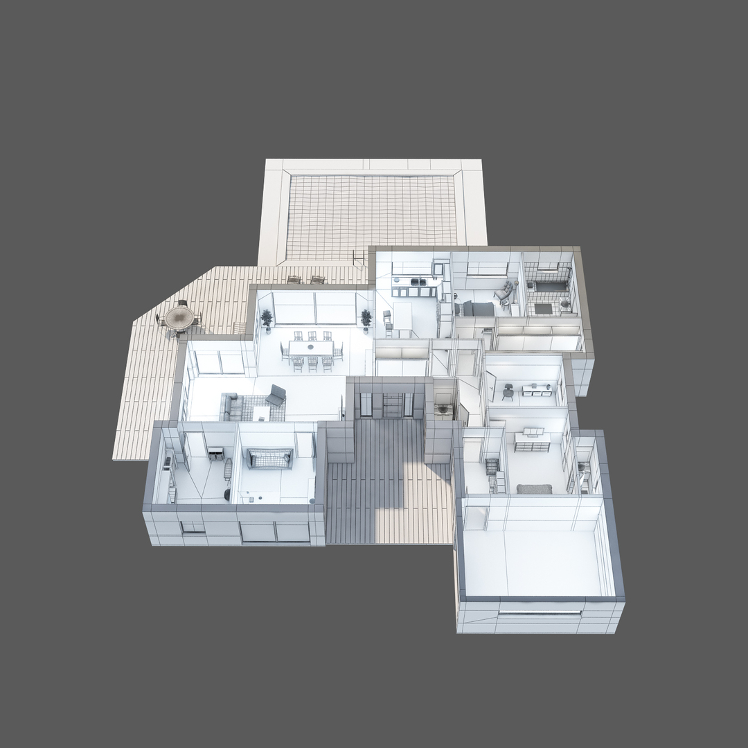 Lighting floor plan scene 3D model - TurboSquid 1201401