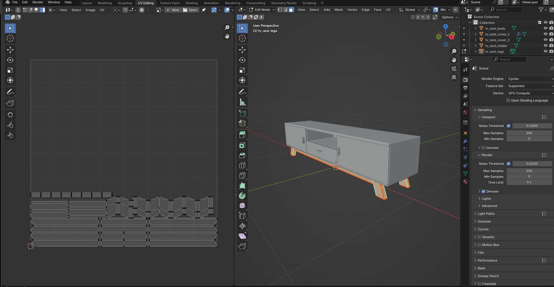 TV Rack N28 3D Model - TurboSquid 2422914