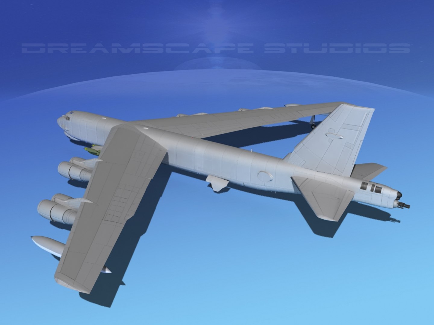 Stratofortress Boeing B-52 Bomber 3d Model