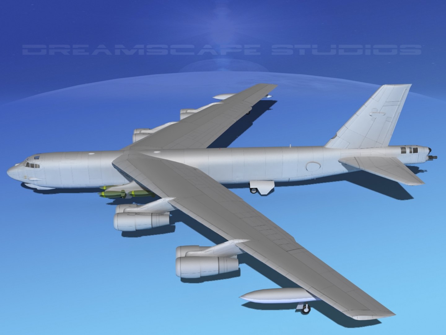 Stratofortress Boeing B-52 Bomber 3d Model