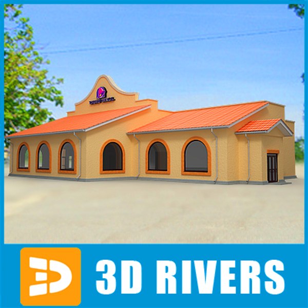 fast food taco bell 3d model