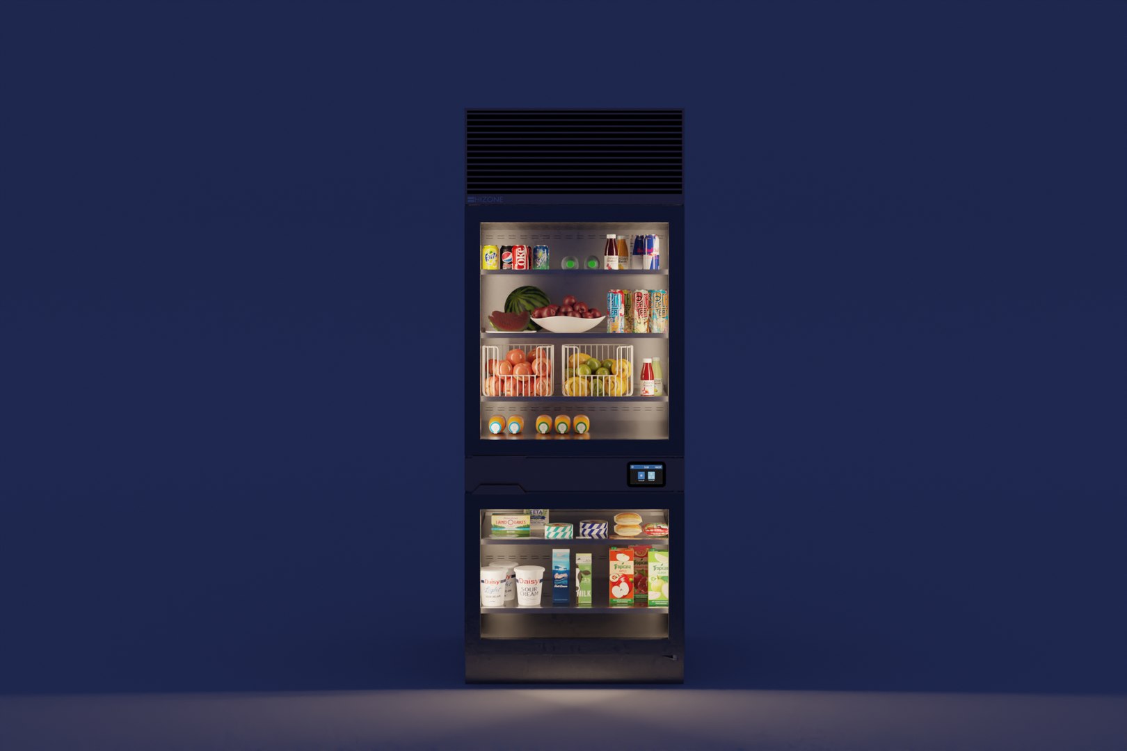 Hizone Refrigerator Gourmet Fridge 3D Model 3D Model - TurboSquid 2138384