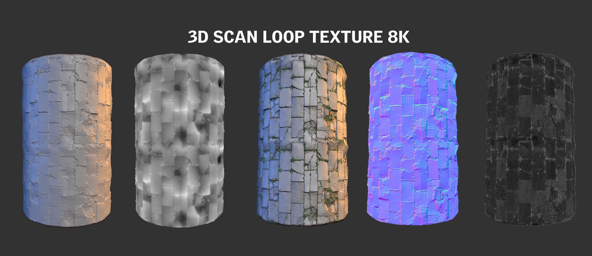 3d sidewalk pavement scanned model