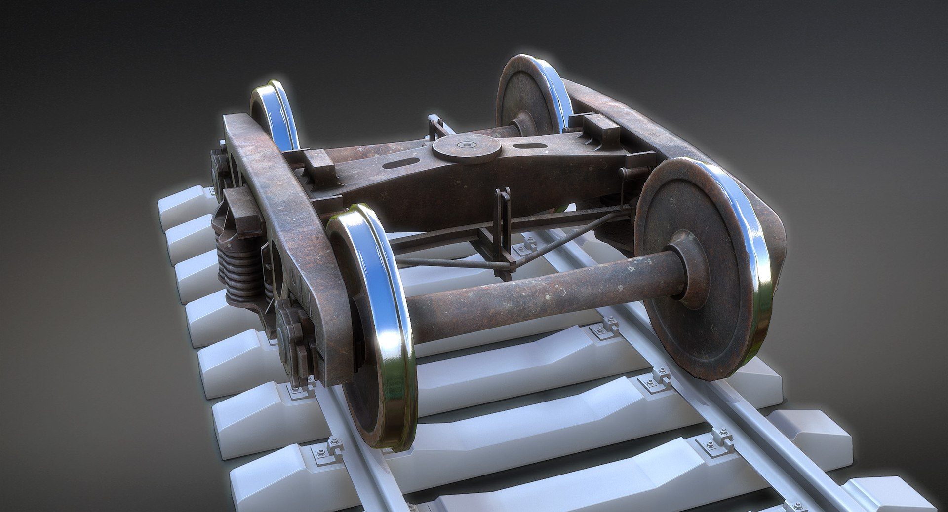 3D Low-poly Cargo Train Bogie - TurboSquid 1192530