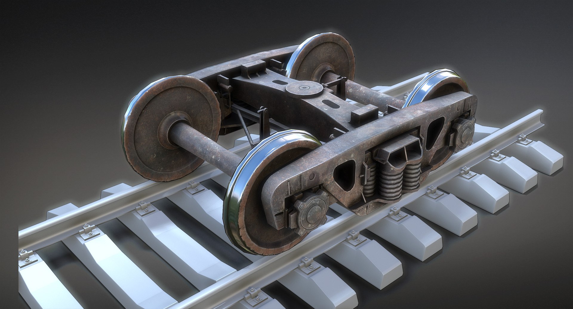 3D Low-poly Cargo Train Bogie - TurboSquid 1192530