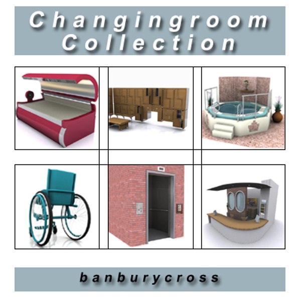 changingroom reception lockers 3d max