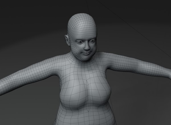 3D Fat Human Body Base Mesh Family Pack 20k Polygons - TurboSquid 1754229