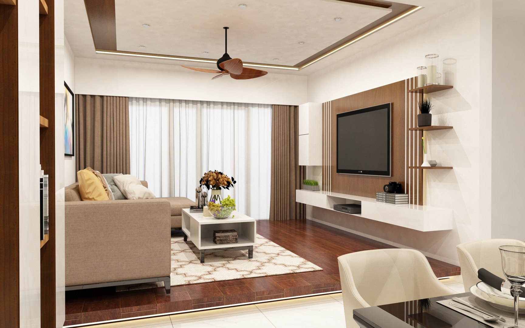 3D Living Area Model - TurboSquid 1625079