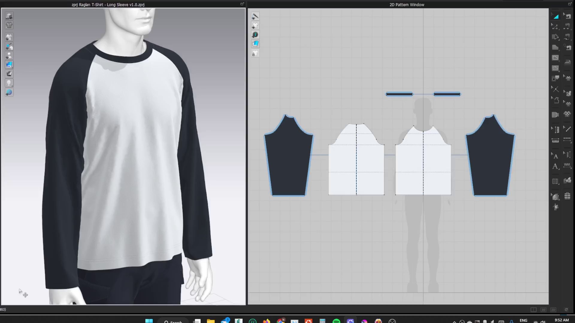 Long Sleeve Raglan T-Shirt Outfit 3D model - TurboSquid 1989364
