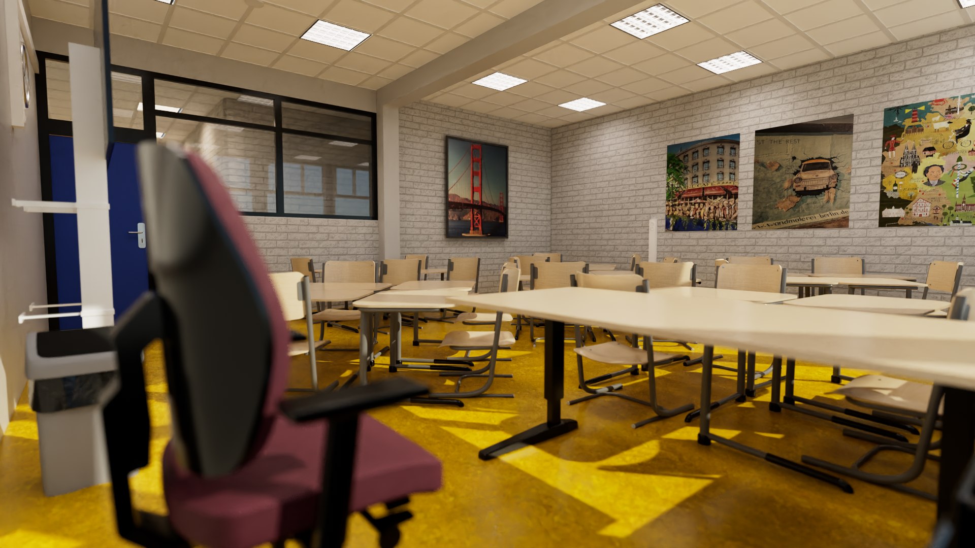 3D model Modern Classroom - TurboSquid 2068214