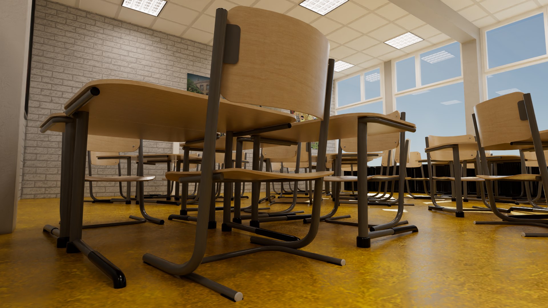 3D model Modern Classroom - TurboSquid 2068214