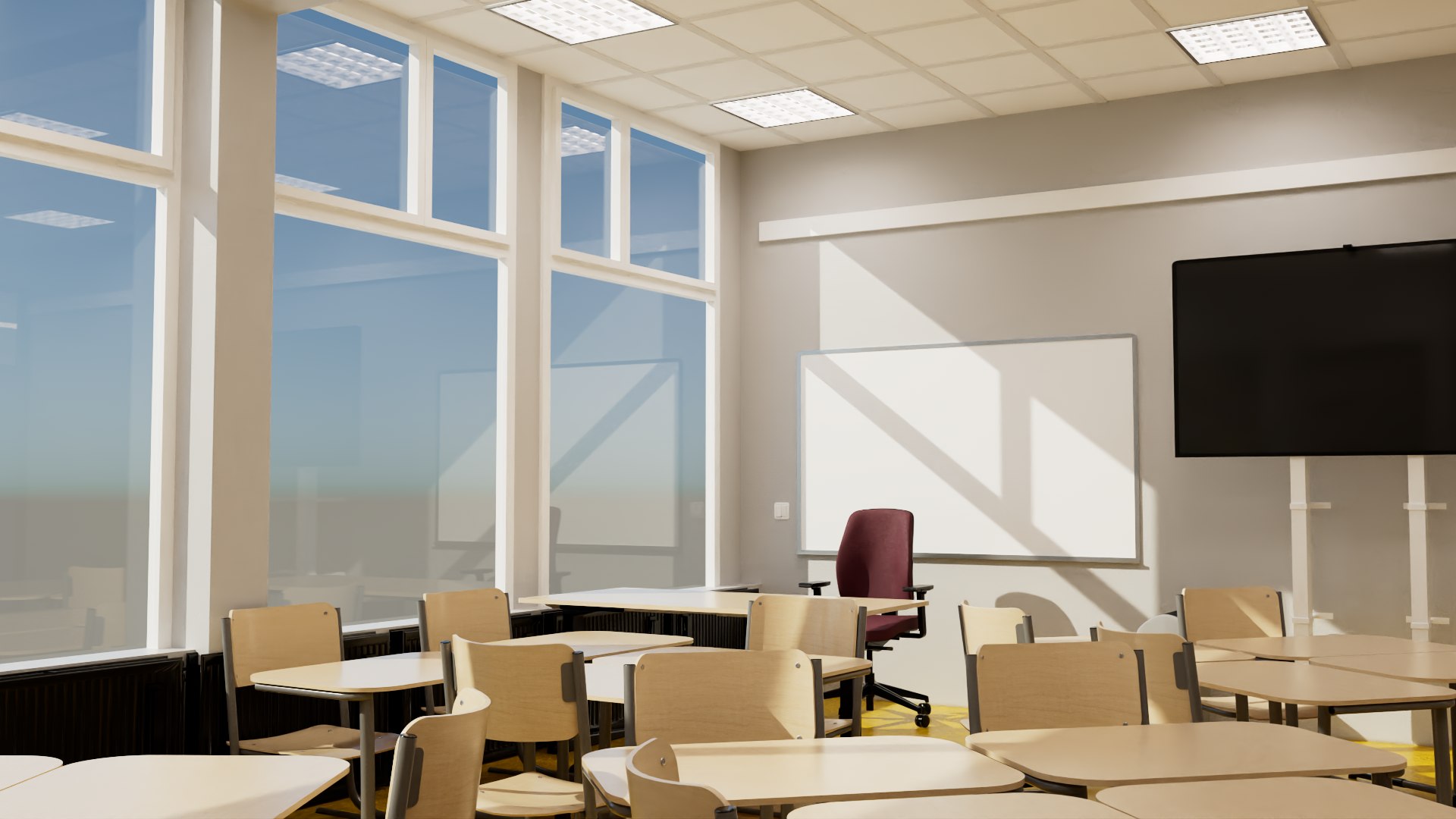 3D model Modern Classroom - TurboSquid 2068214