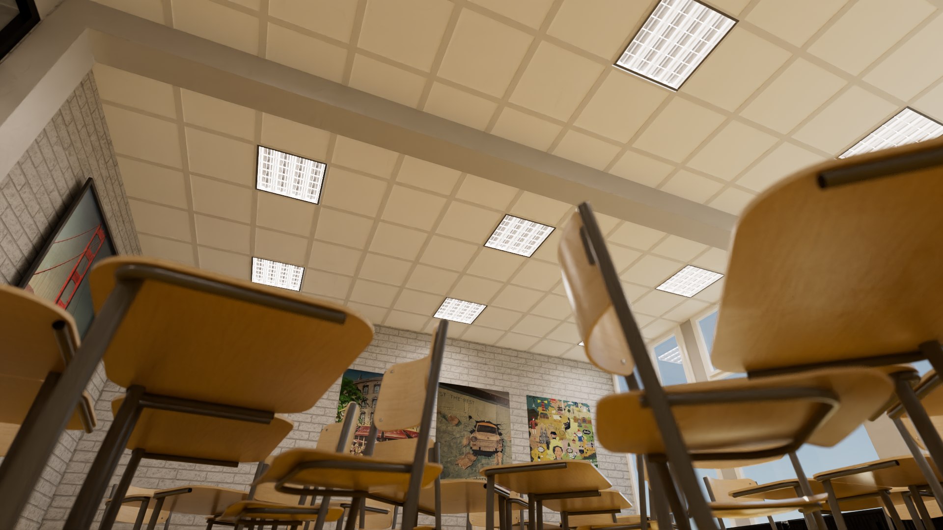 3D model Modern Classroom - TurboSquid 2068214