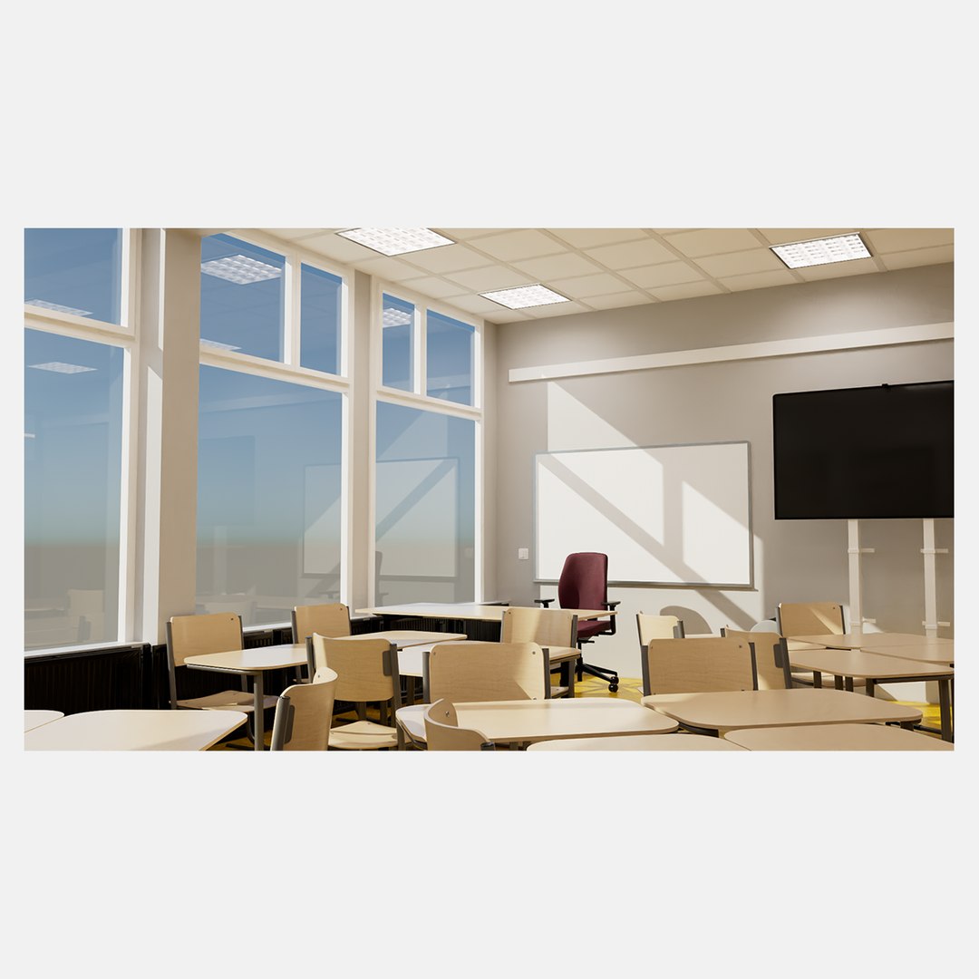 3D модель Modern Classroom - TurboSquid 2068214