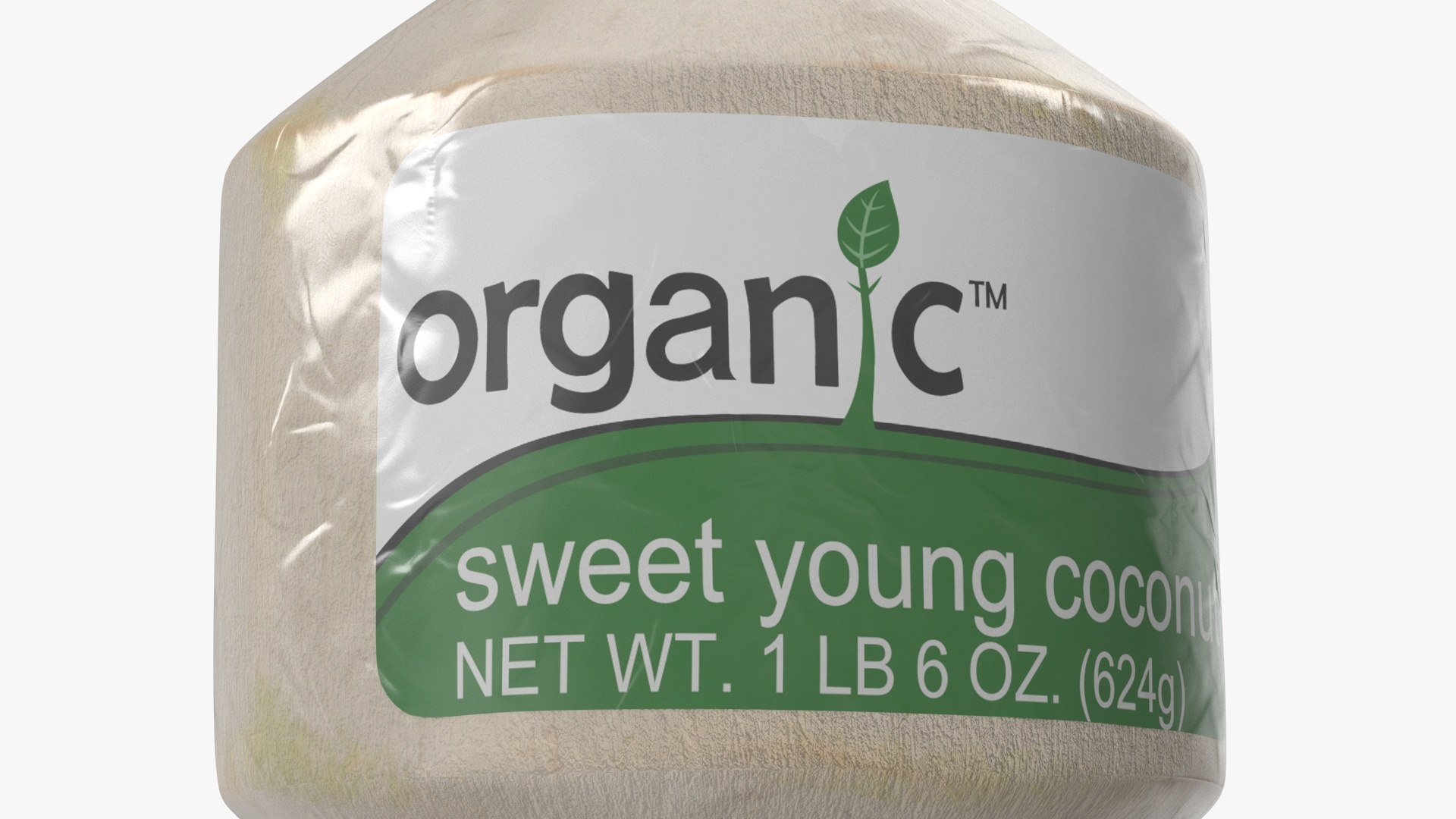 Fresh Shelled Coconut Pack Organic 3D - TurboSquid 2212195