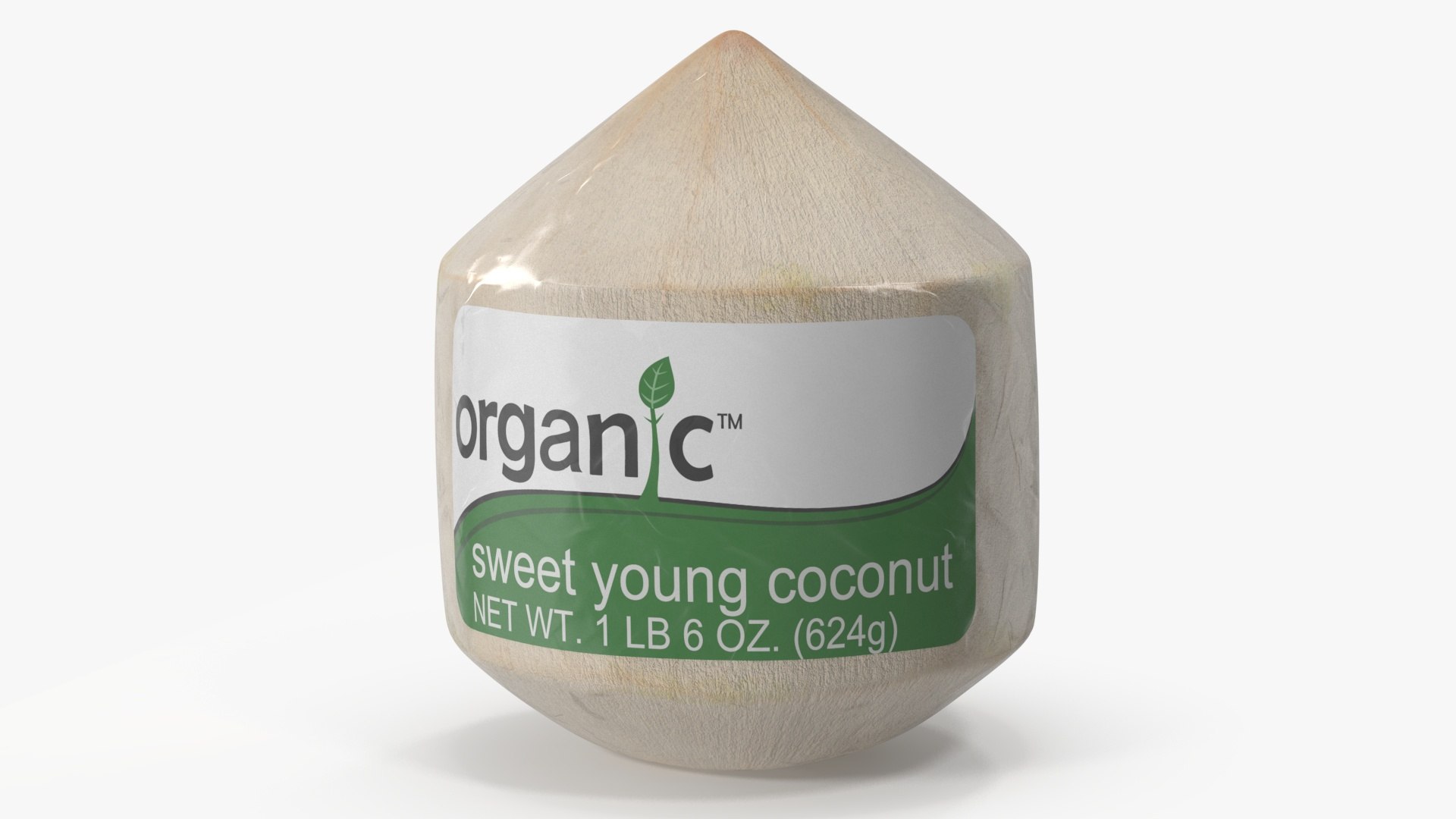 Fresh Shelled Coconut Pack Organic 3D - TurboSquid 2212195
