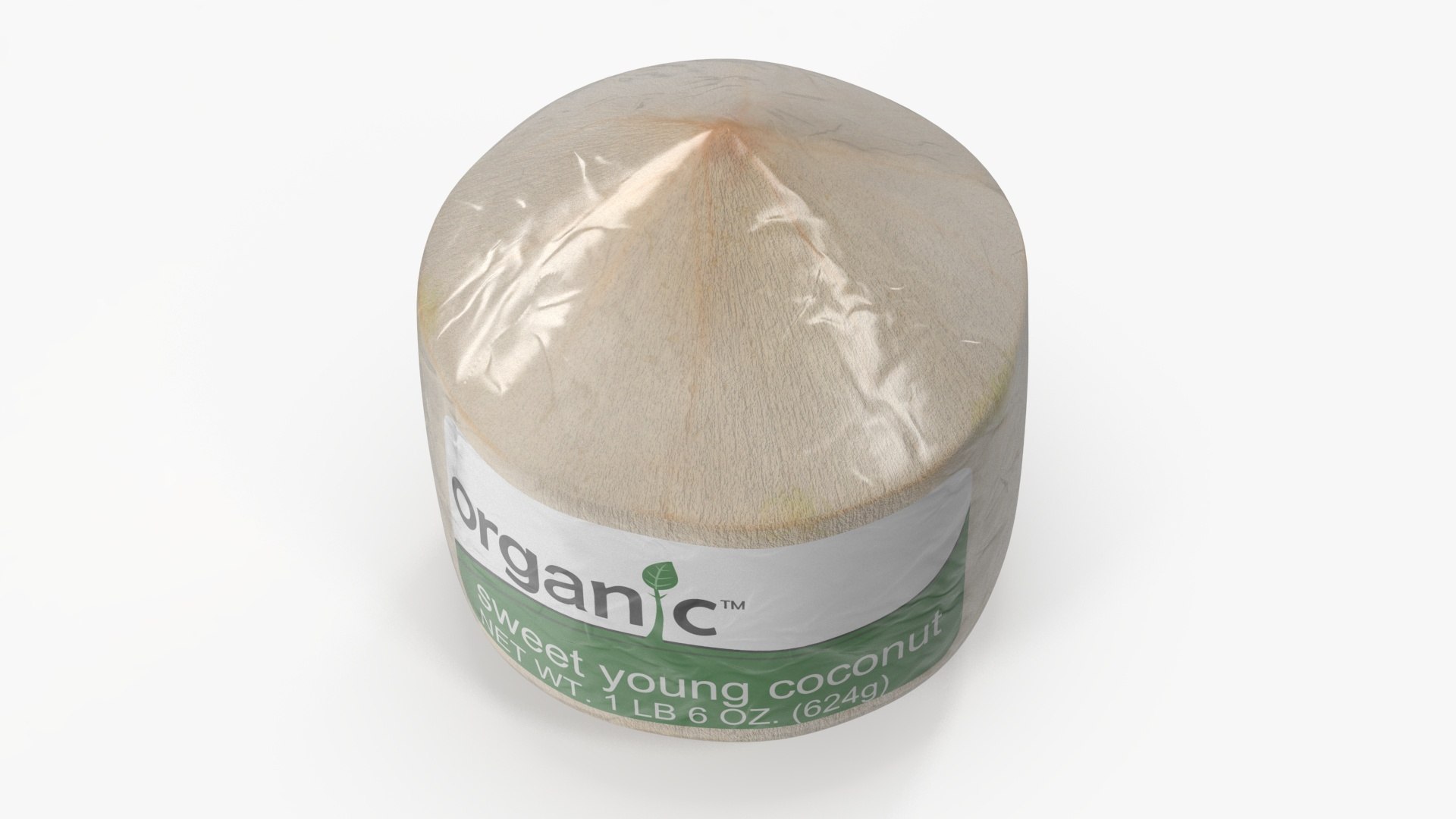 Fresh Shelled Coconut Pack Organic 3D - TurboSquid 2212195