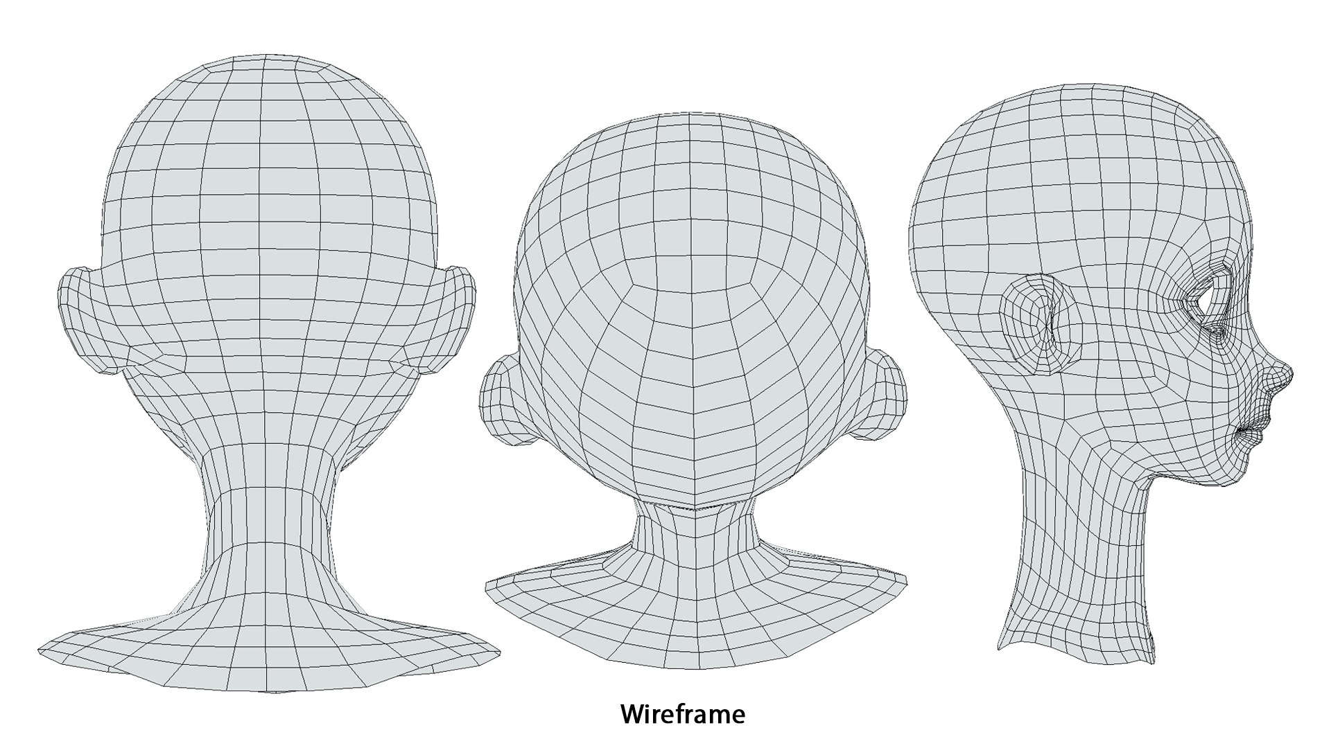 3D Model Stylized Female Head Base Mesh - TurboSquid 2496476