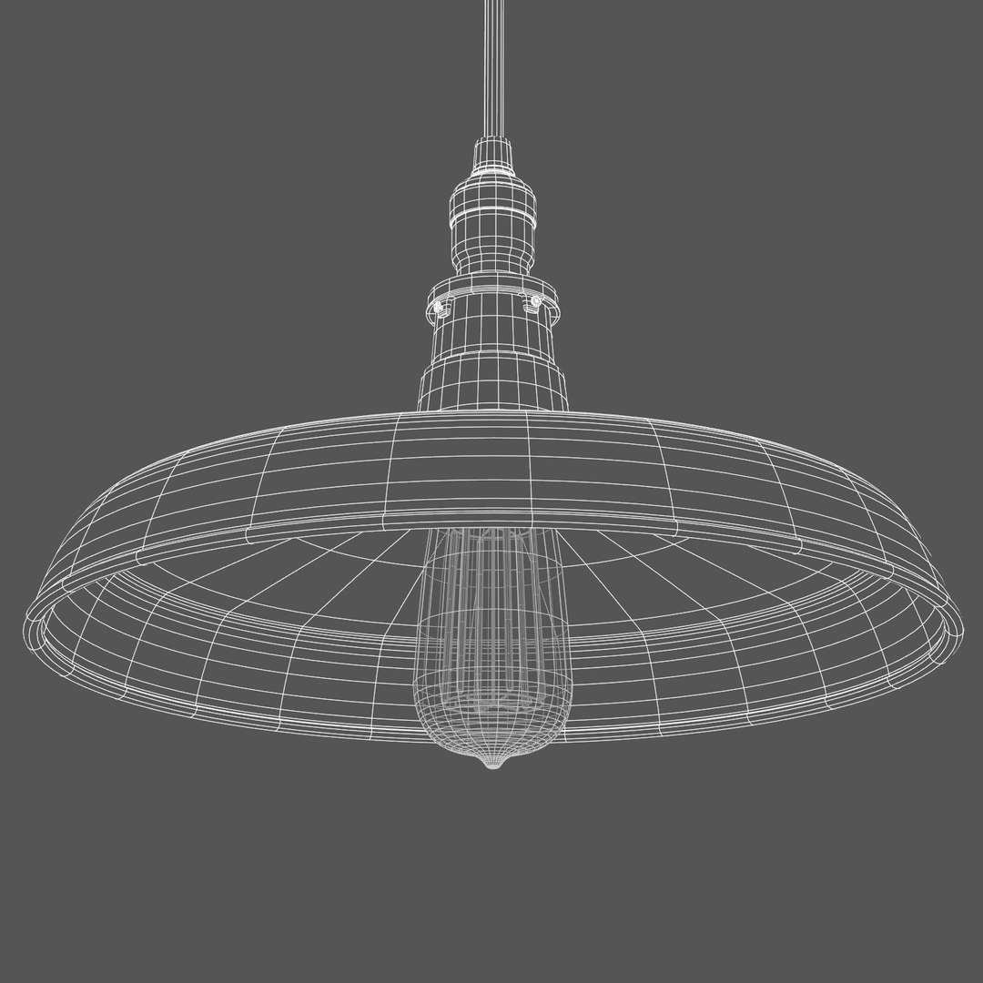 3d Model Industrial Pendant Light