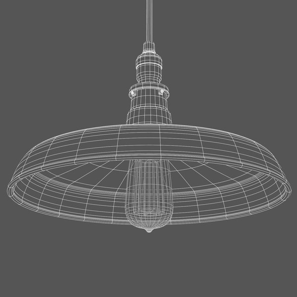 3d model industrial pendant light