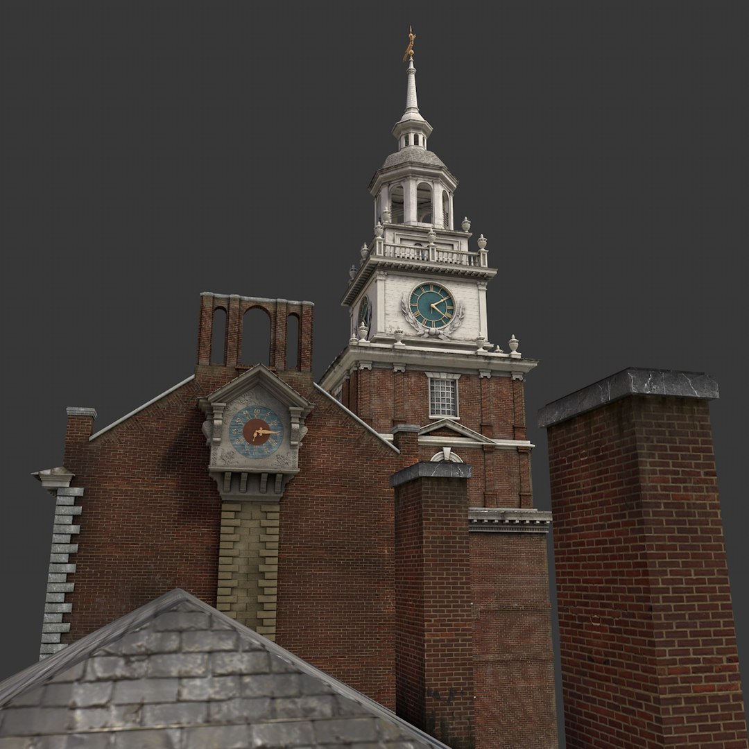 obj independence hall building