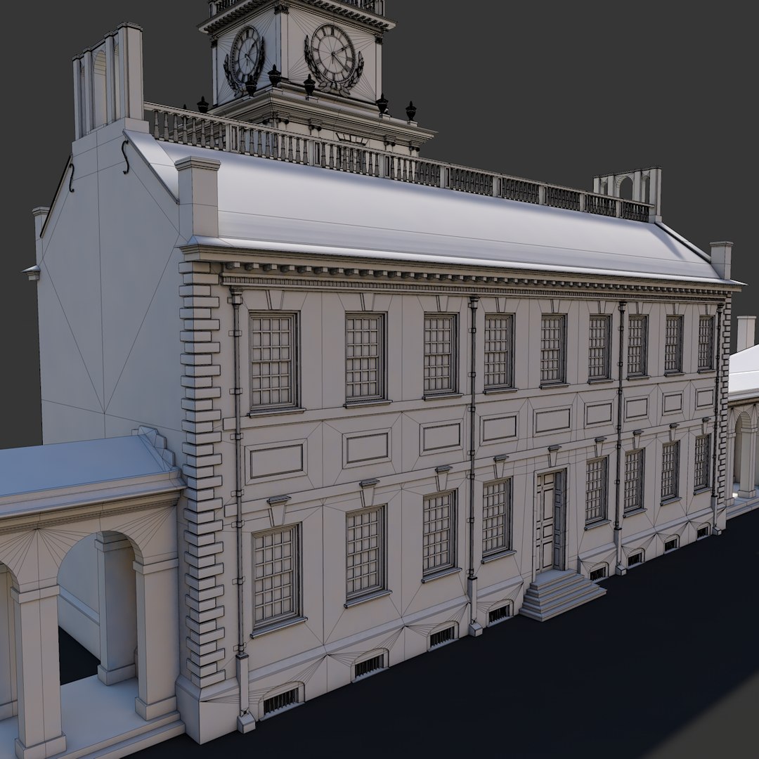 obj independence hall building