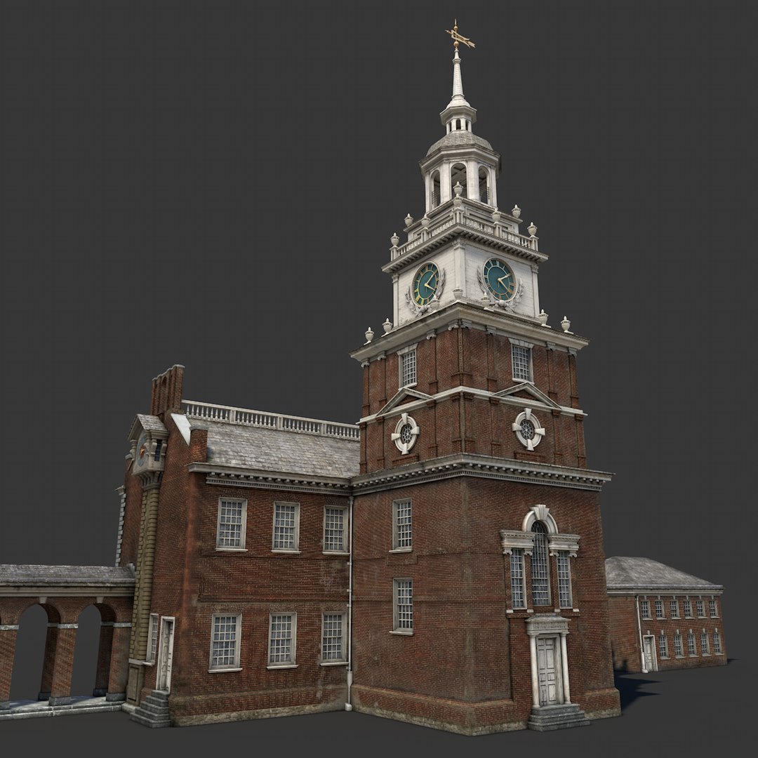 obj independence hall building