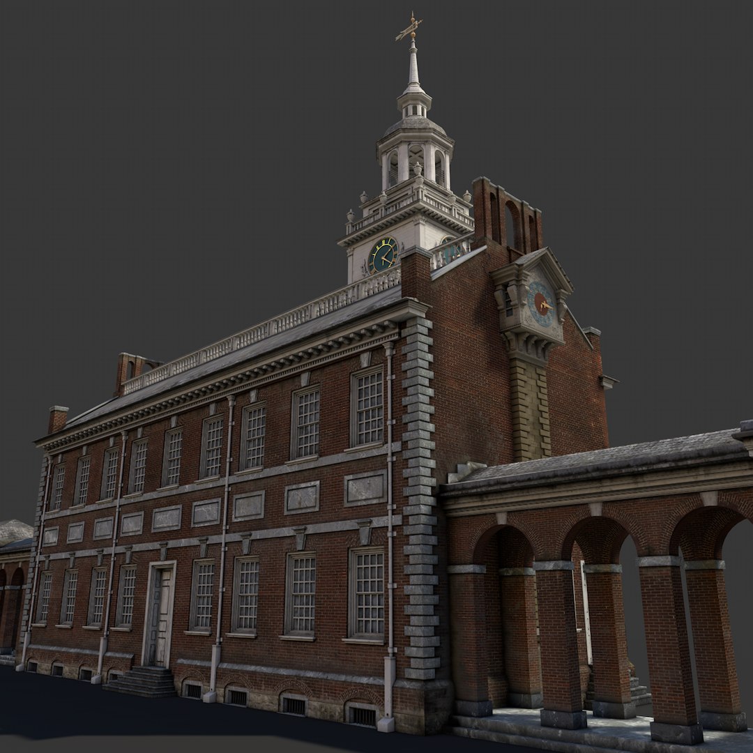 obj independence hall building