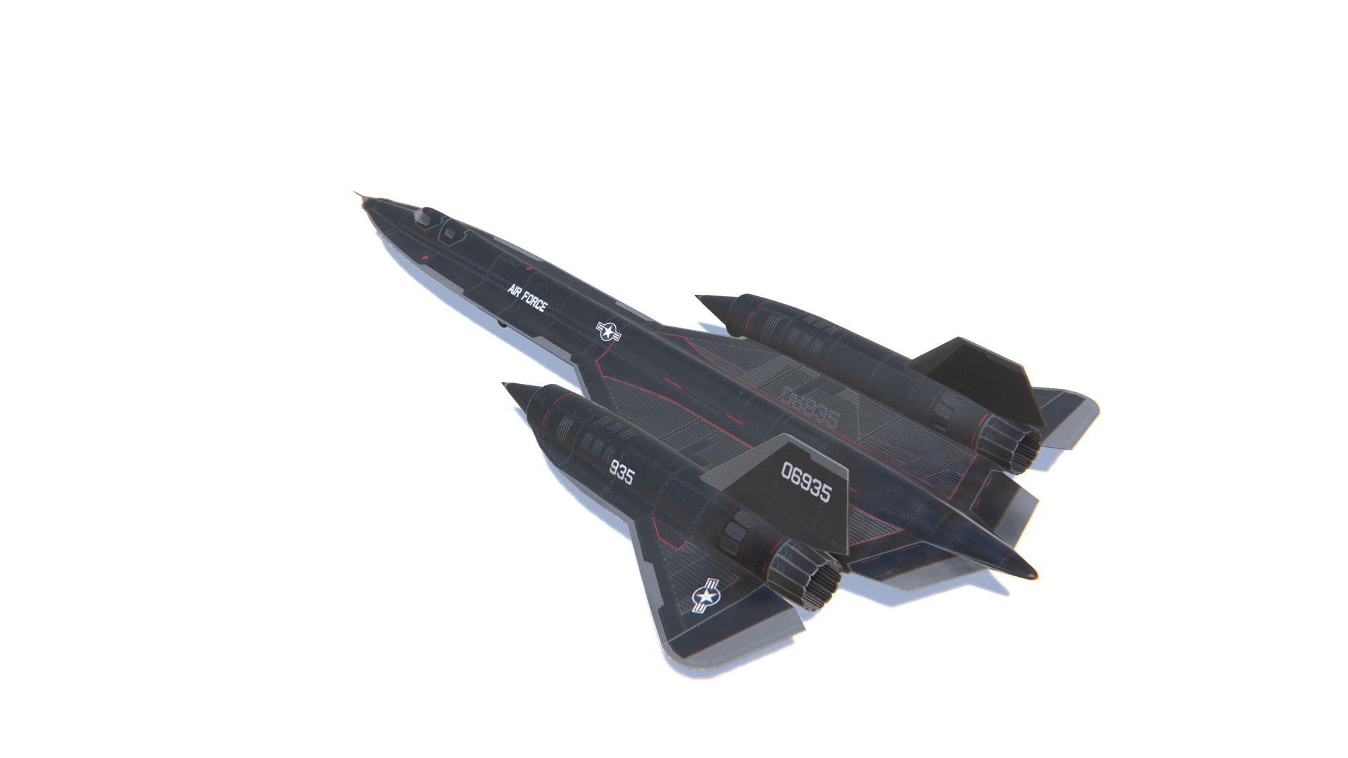 YF-12A Blackbird Jet Fighter Low-poly 3D Model - TurboSquid 1800900