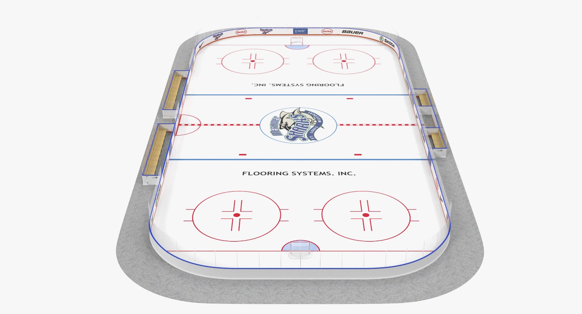 Ice hockey rink model - TurboSquid 1232647
