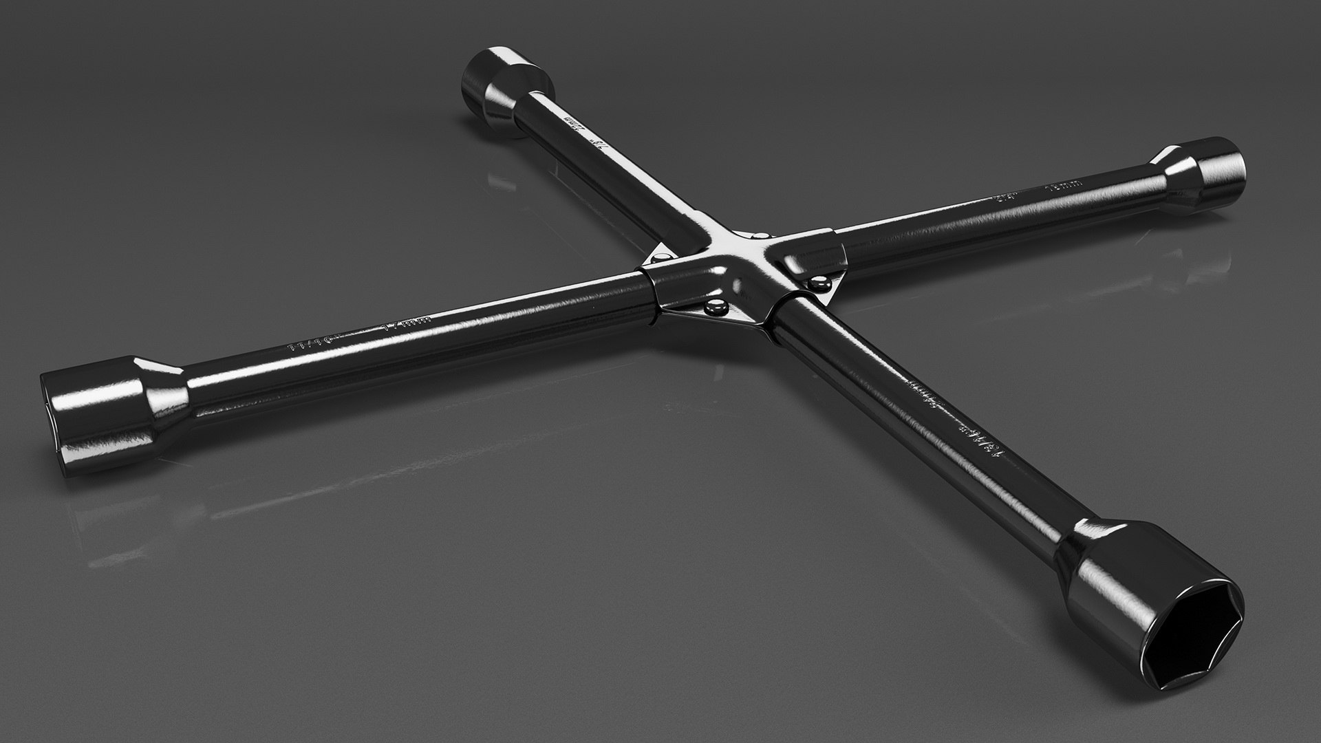 3D way lug nut wrench - TurboSquid 1708724