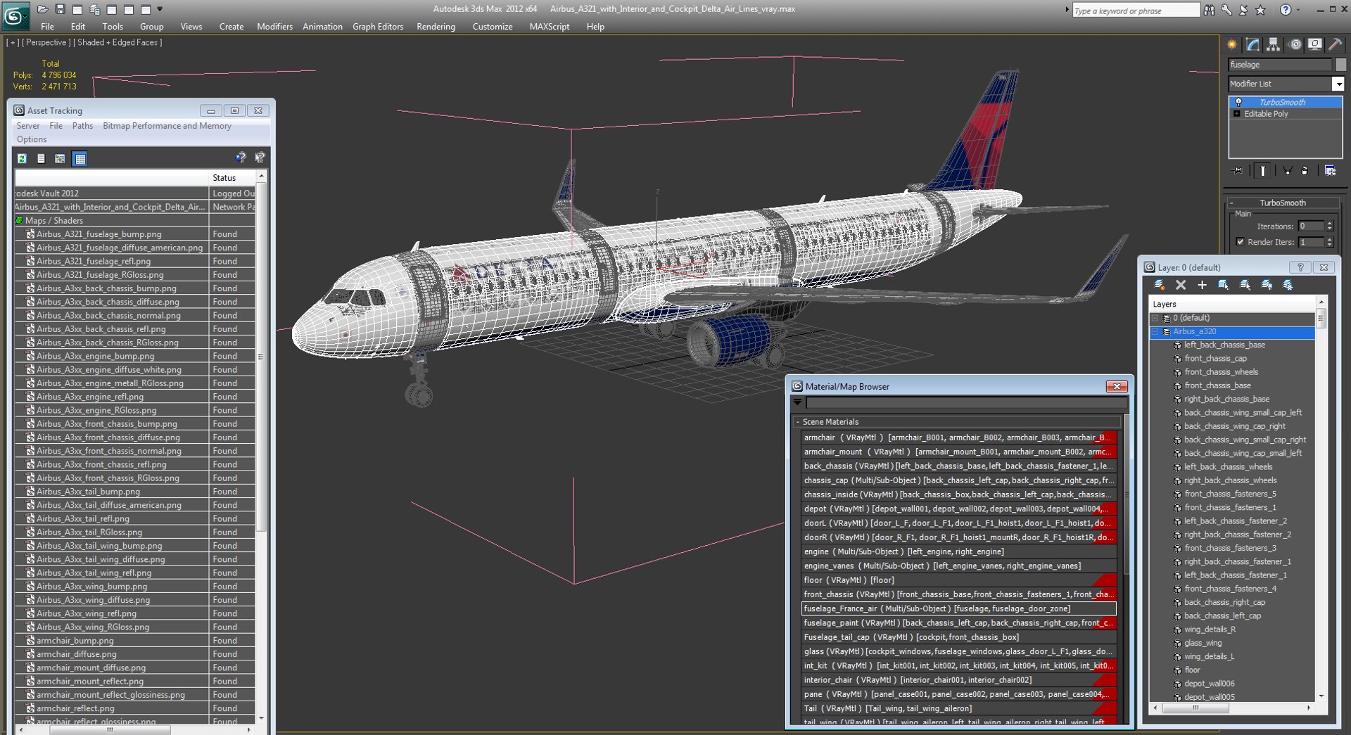 3D model airbus a321 interior cockpit - TurboSquid 1289557